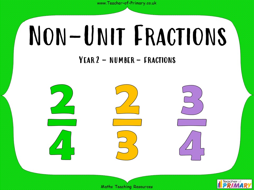 Non Unit Fractions Year 2 Teaching Resources