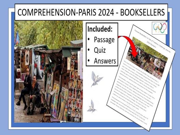 OLYMPICS 2024 - COMPREHENSION-PARISIAN BOOKSELLERS | Teaching Resources