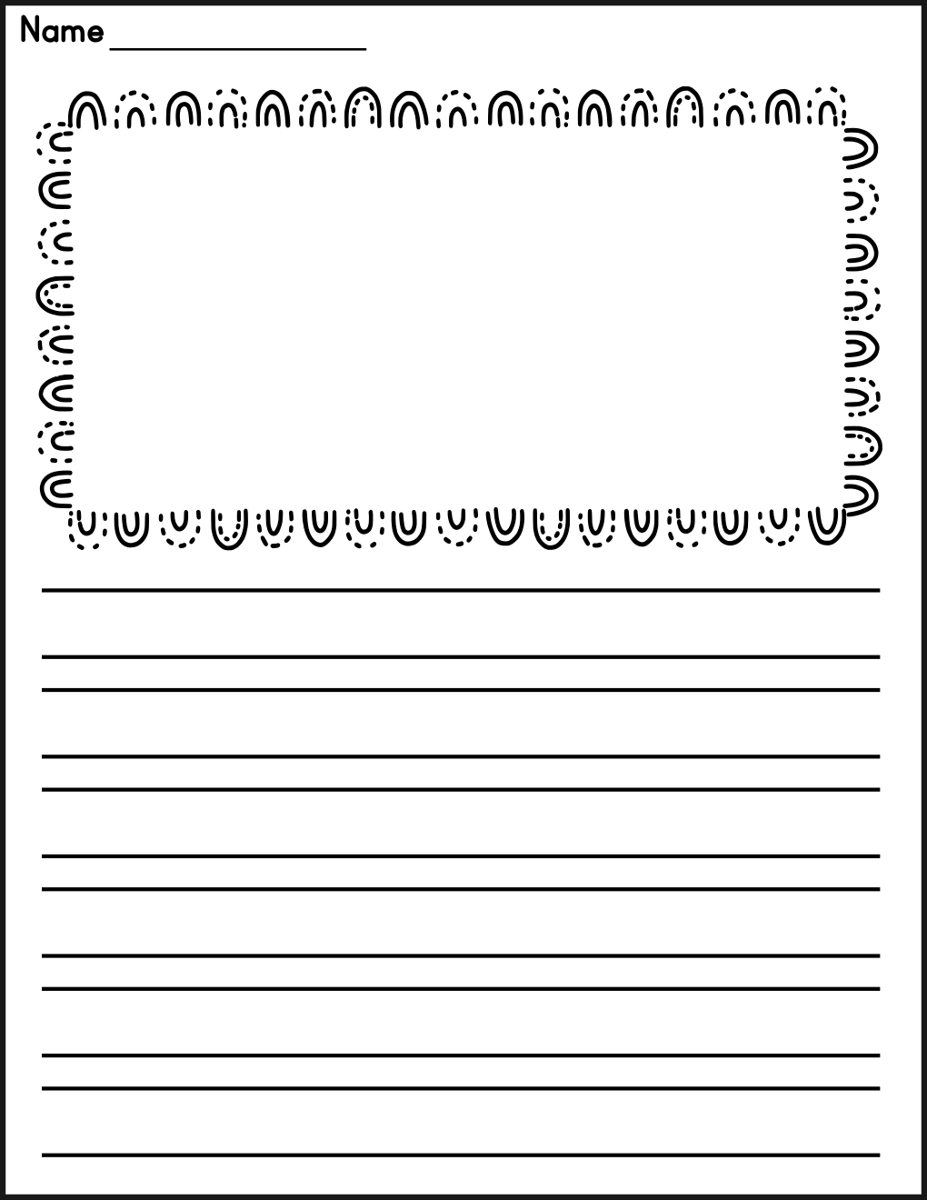 Primary Lined Writing Paper with Picture Boxes - 10 Creative Writing ...