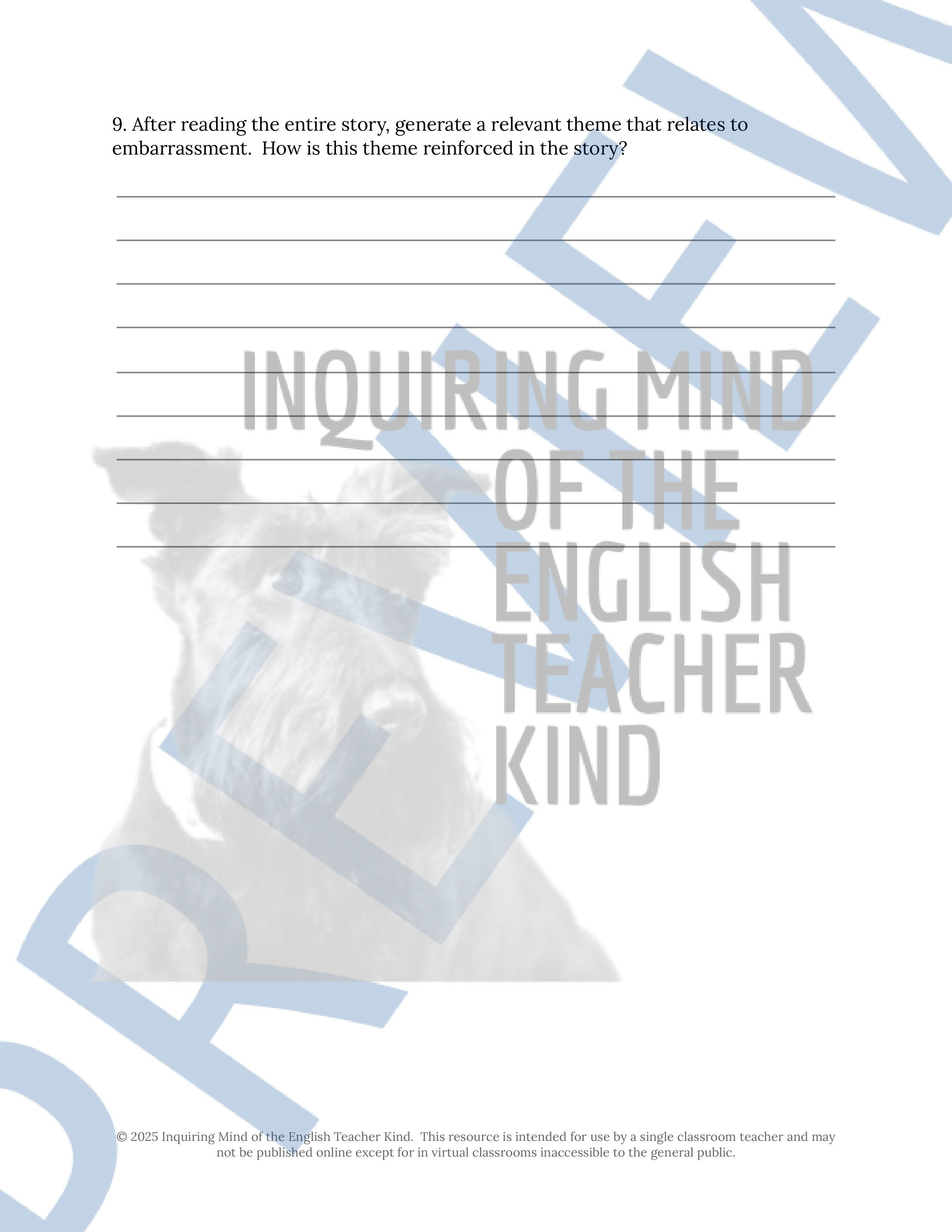 "The Lie" by Kurt Vonnegut Close Reading Analysis Worksheet and Answer ...