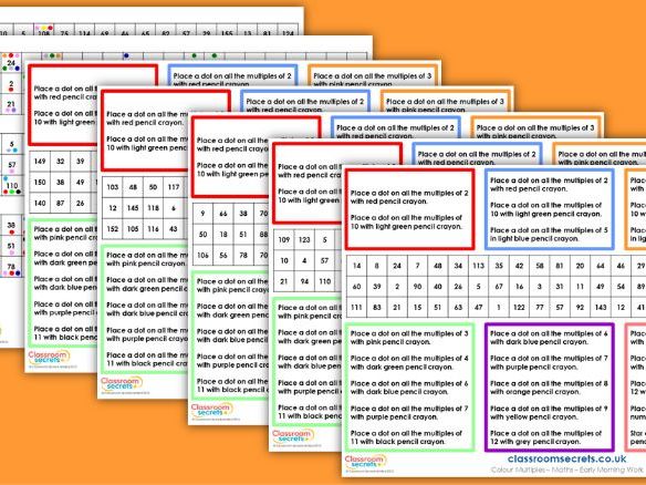 KS1 And KS2 Colour Multiples Early Morning Work Activity Teaching 