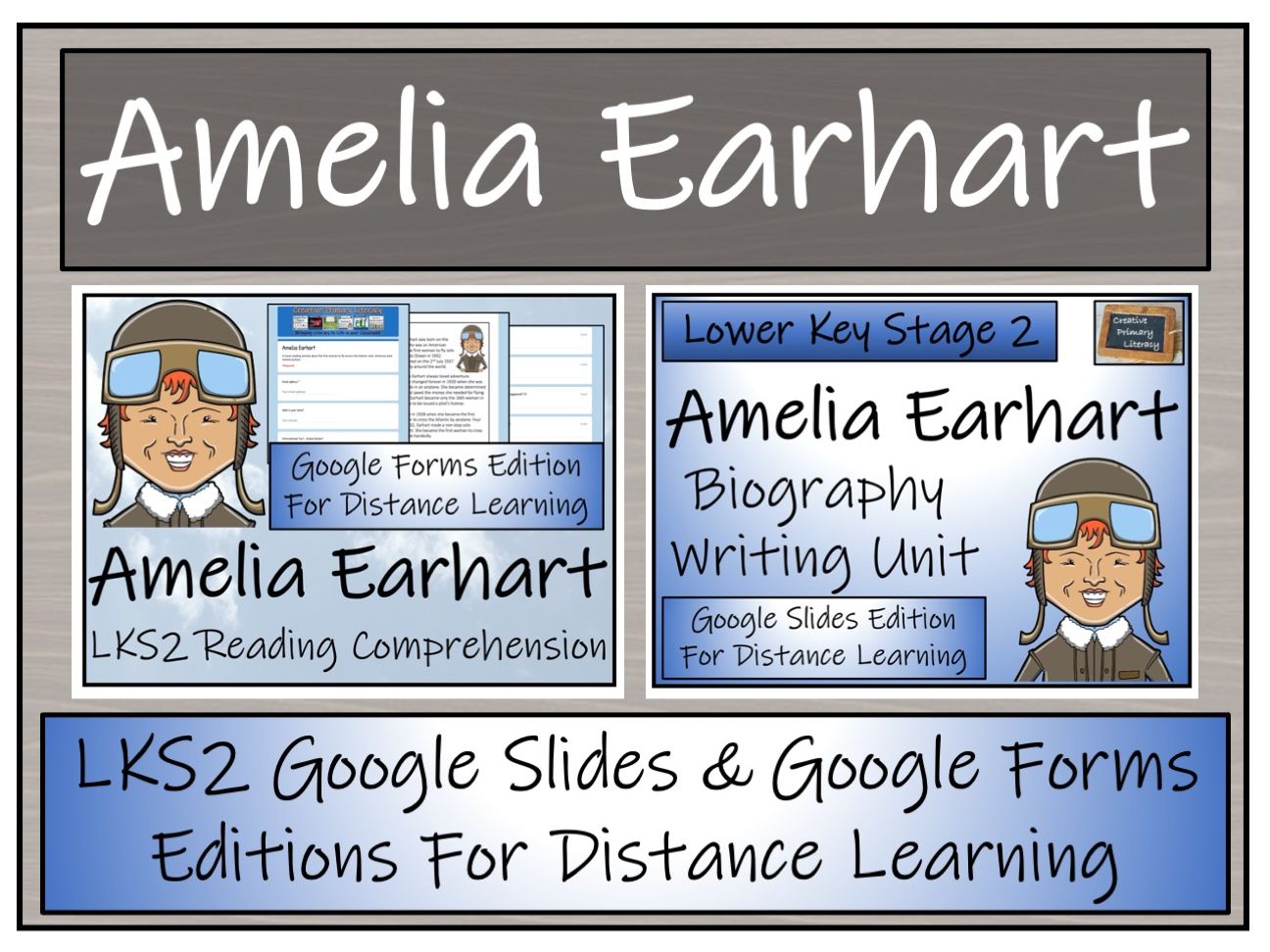 LKS2 Amelia Earhart Biography & Reading Comprehension Bundle | Digital ...