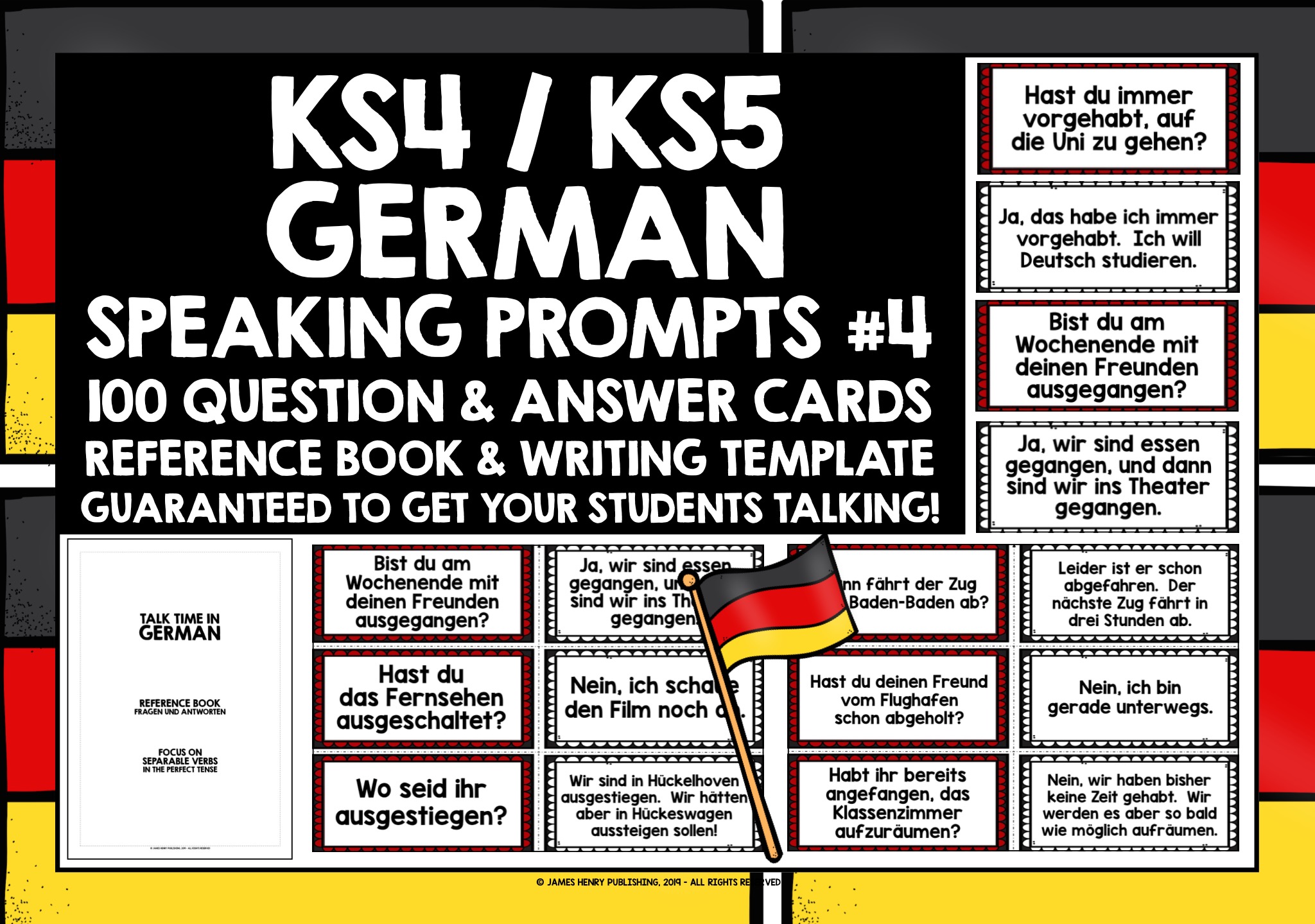 GERMAN SPEAKING PRACTICE CARDS #4 | Teaching Resources