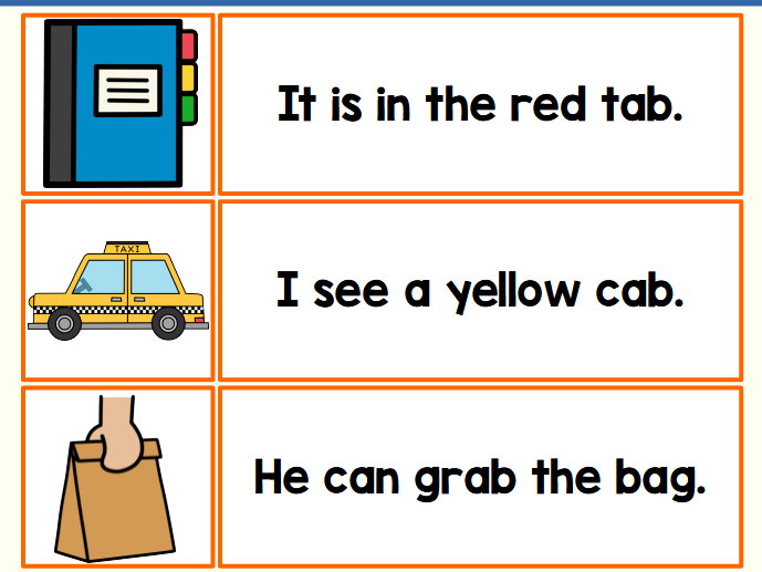 AB Word Family Sentence Matching Teaching Resources