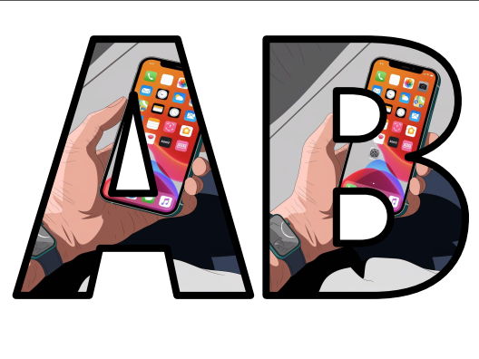 Cell Phone Smart Texting Screen Time Lettering Set Display Title ...