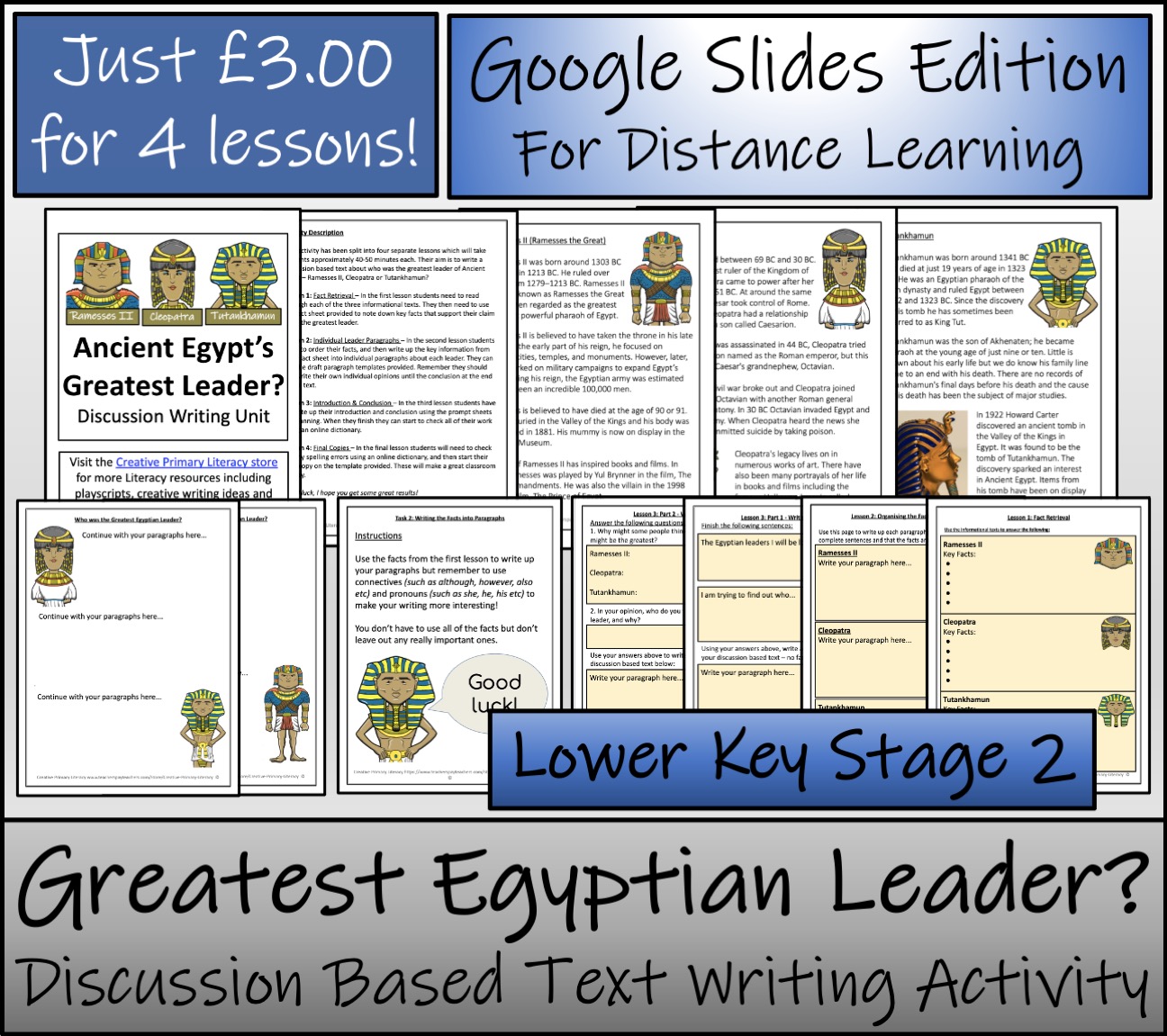LKS2 Greatest Egyptian Leader Discussion Writing Unit | Digital & Print ...