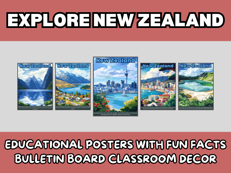 Explore New Zealand – Educational Posters with Fun Facts | Bulletin ...