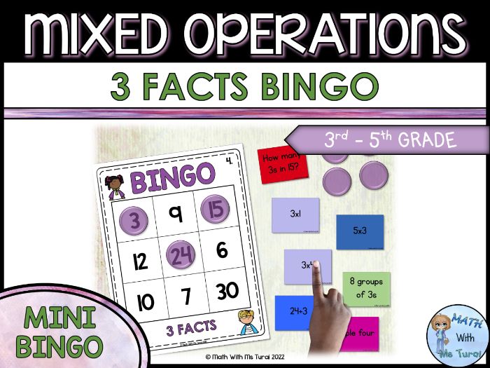 Multiplication and Division Fact Fluency Mini Bingo Bundle | 2-12 Facts ...