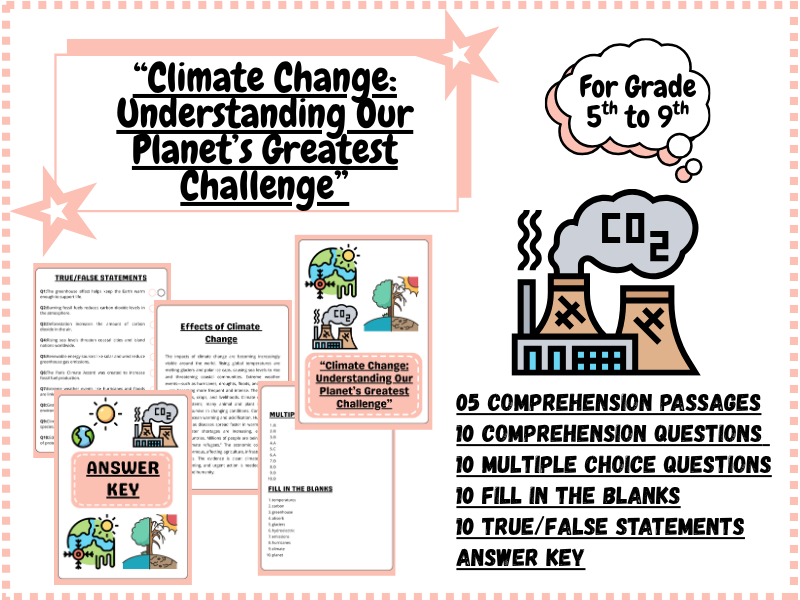 Enlightening Climate Change Educational Pack for Grades 5-9 | Teaching ...