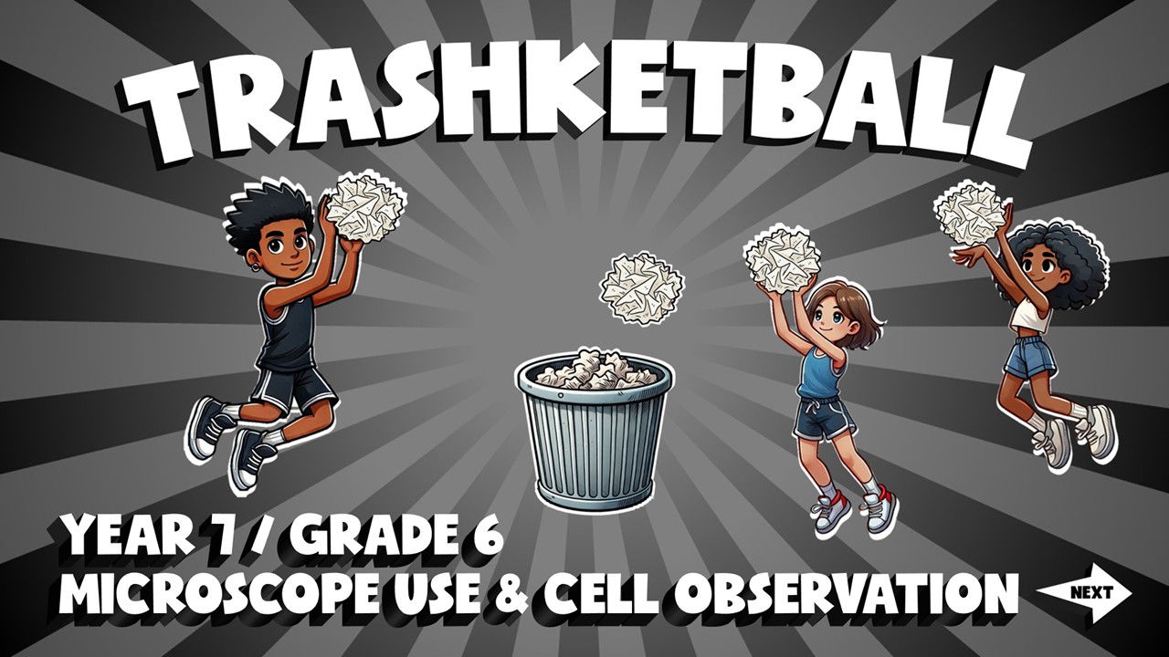 Microscope Use & Cell Observation TRASHKETBALL Science Game | No-Prep ...