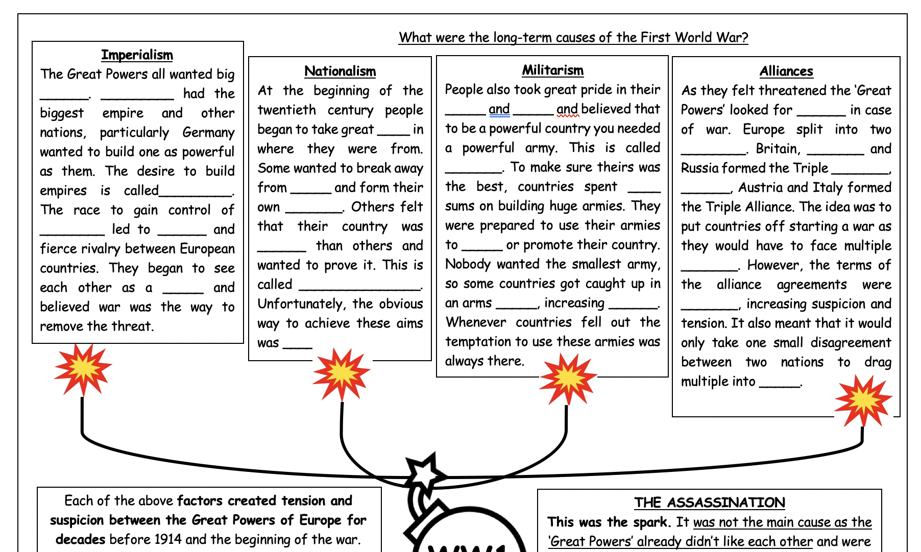KS3 WW1 causes - 3. What were the long-term causes of the First World ...