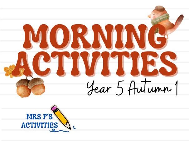 Year 5 Morning Work/Starters Autumn Term 1 | Teaching Resources