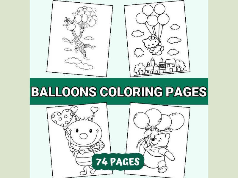 Vibrant Balloon Coloring Pages for Kids - Fun Printable PDFs | Teaching ...