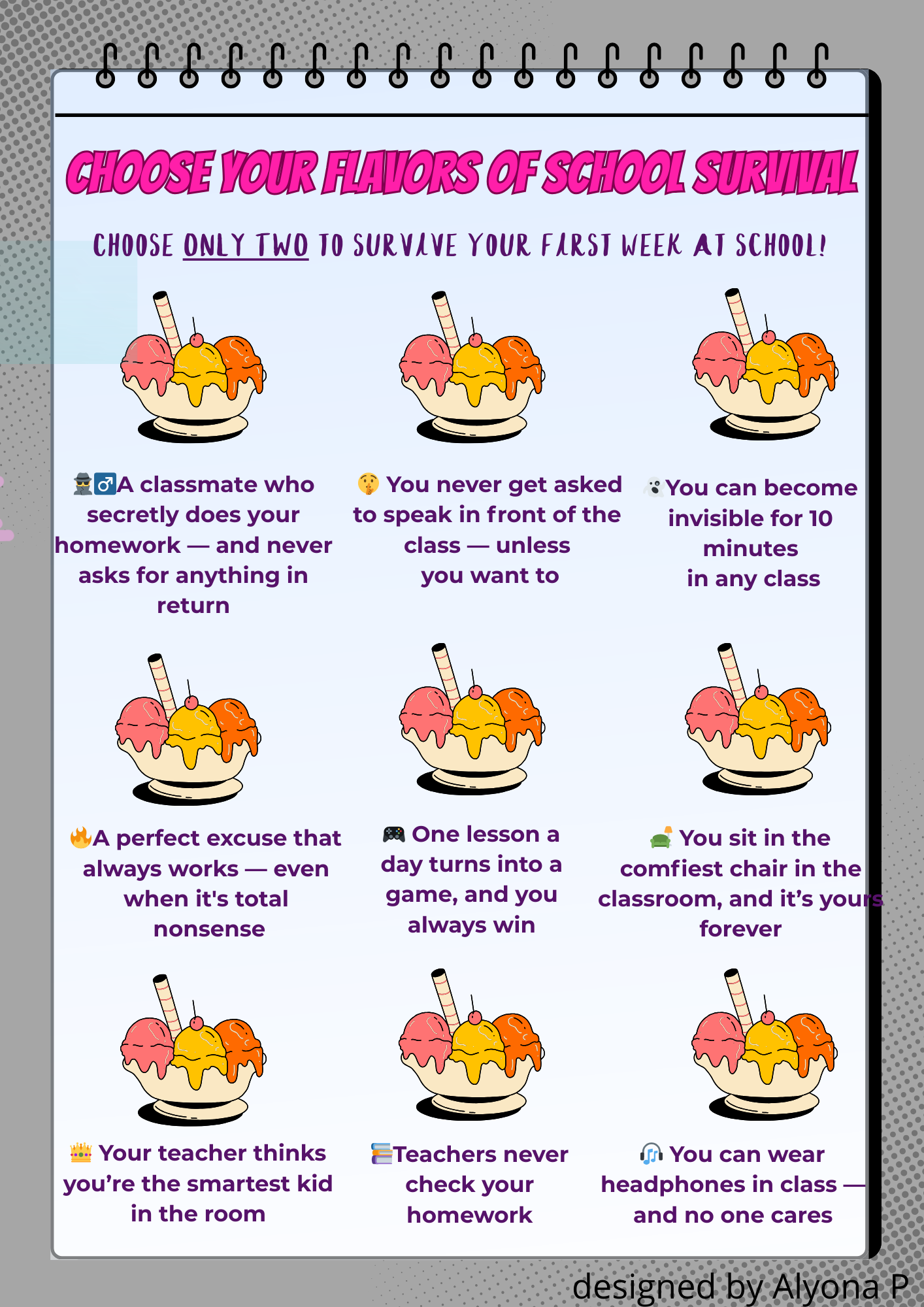 Pick Your Flavors: Back to School Warm-Up Activity (A2–B1) | Teaching ...