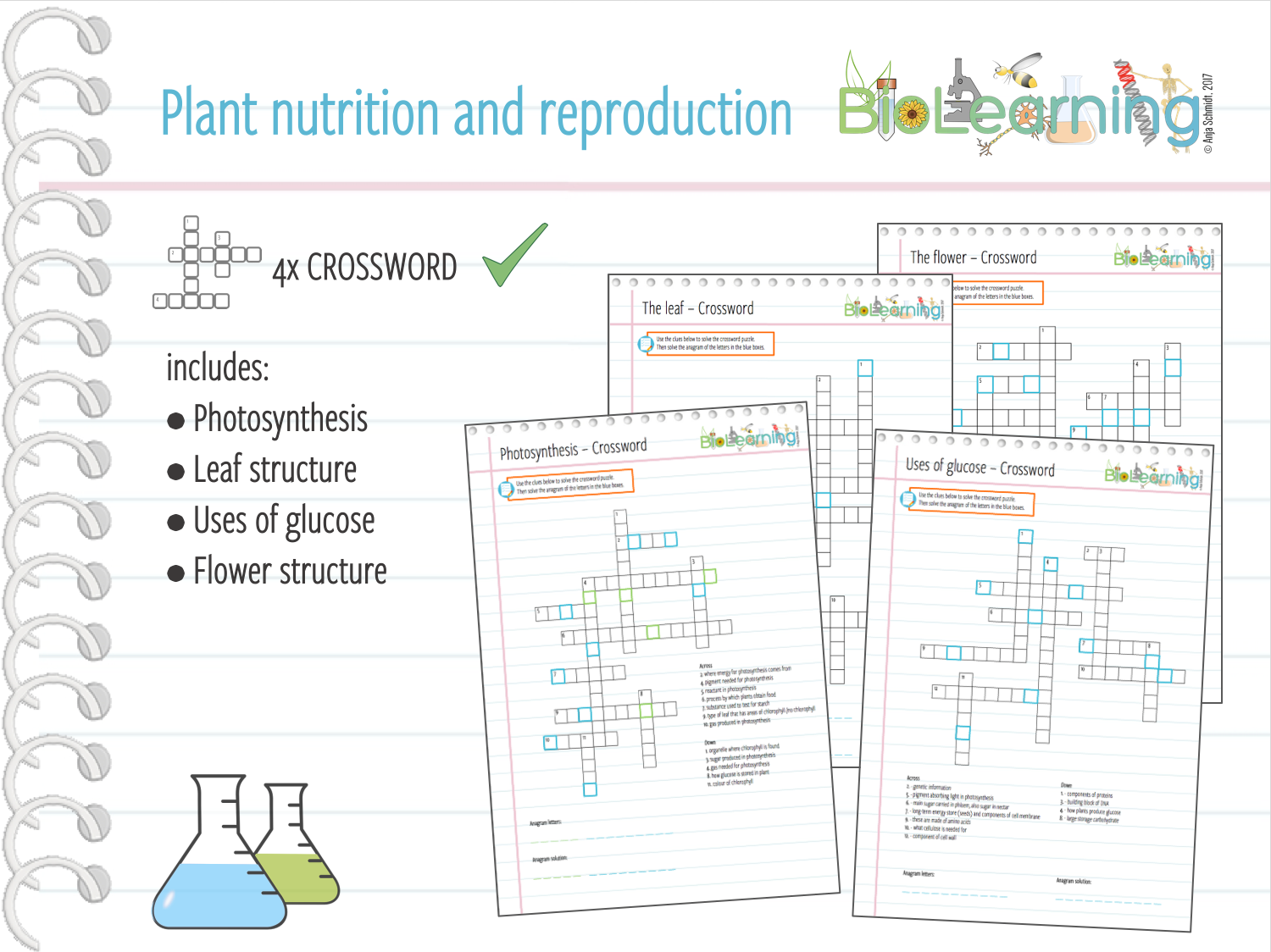 Plant nutrition and reproduction - 4x Crosswords (KS3/KS4) | Teaching ...