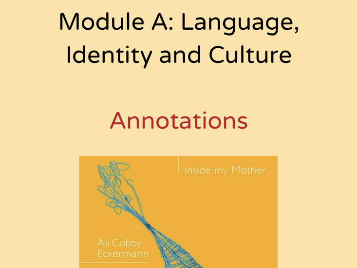 HSC English Standard - Module A Cobby Eckermann Annotations | Teaching ...