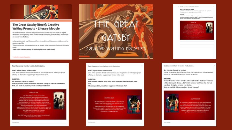 Creative Writing Prompts for The Great Gatsby - Literary Module ...