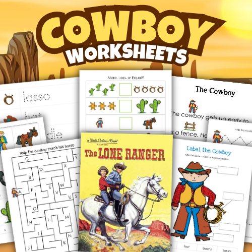 Cowboy Day Printable Activity Pack For Kids | Teaching Resources