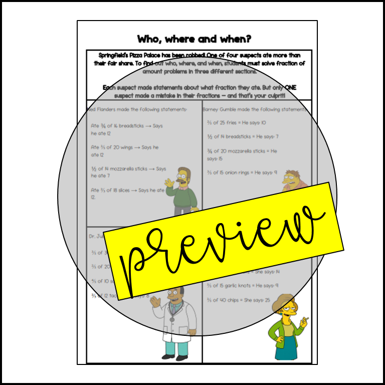 Fractions of Amounts Murder Mystery | KS2 & KS3 Maths Activity ...