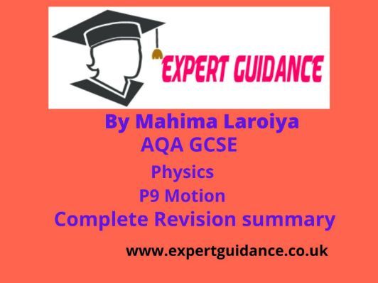 New (9-1) AQA GCSE Physics P9 Motion complete Revision Summary | Teaching Resources