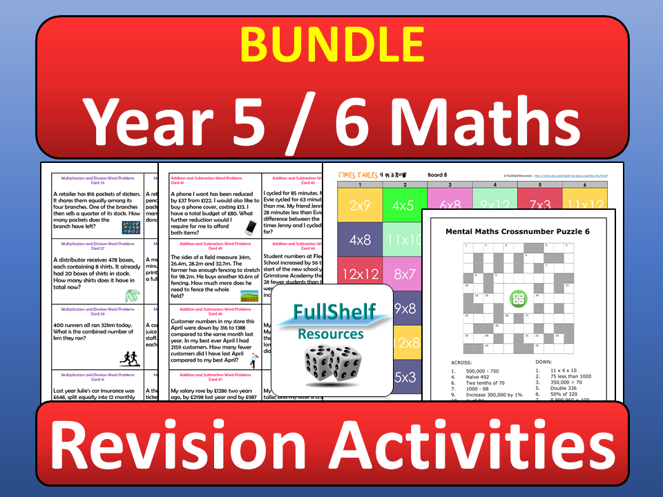Maths Revision Early Finishers Activities Year 6 5 Teaching Resources