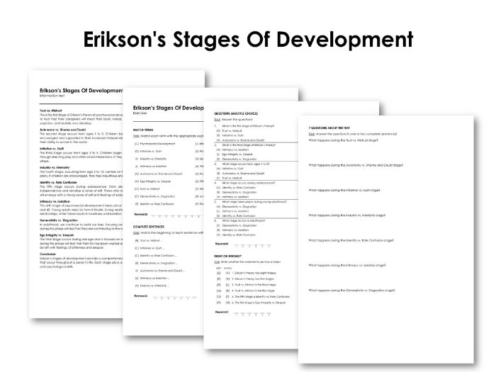 Erikson's Stages Of Development | Teaching Resources