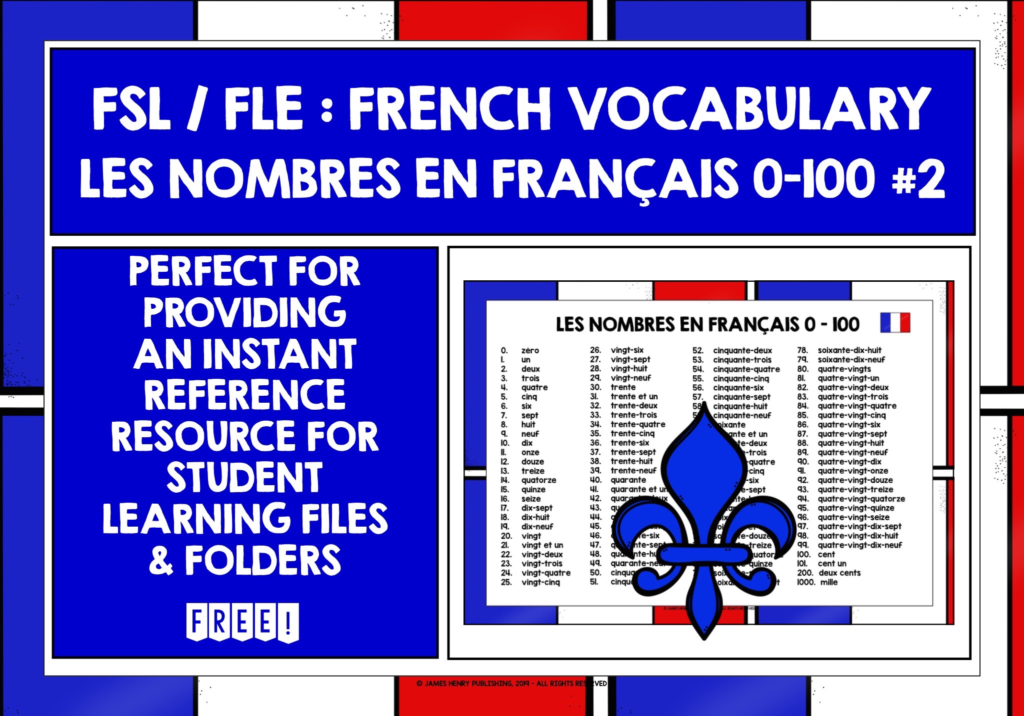 FRENCH NUMBERS 0 100 LIST FREEBIE 2 Teaching Resources french-numbers-0-100-list-freebie-2-teaching-resources