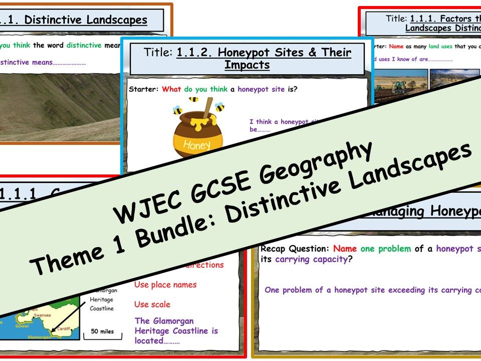 WJEC GCSE Theme 1: Distinctive Landscapes - All Lessons | Teaching ...