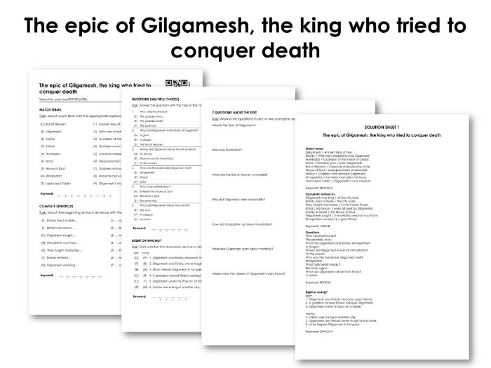 The epic of Gilgamesh, the king who tried to conquer death | Teaching ...