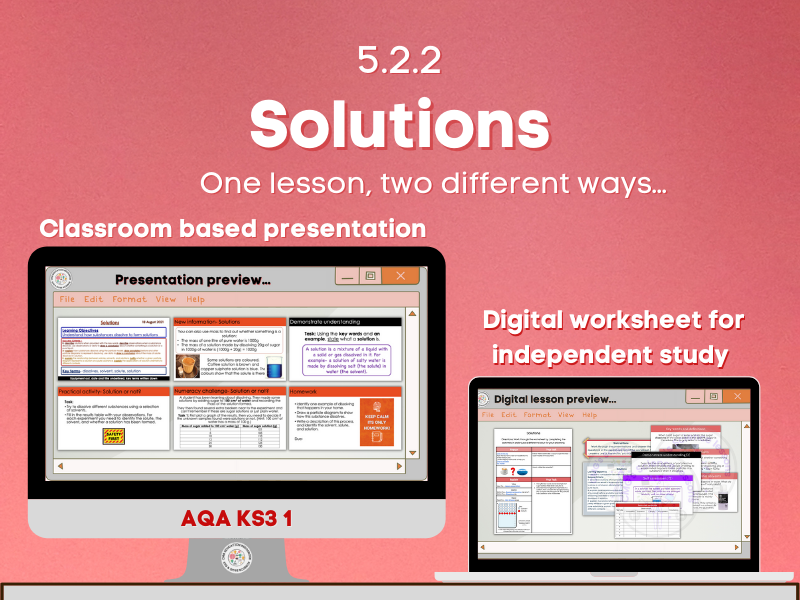Solutions Lesson bundle | Teaching Resources