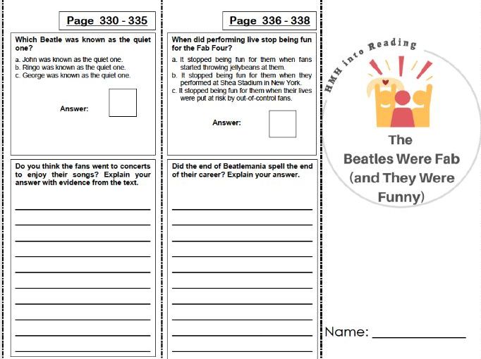 The Beatles Were Fab (and They Were Funny) - Grade 4 HMH into Reading ...