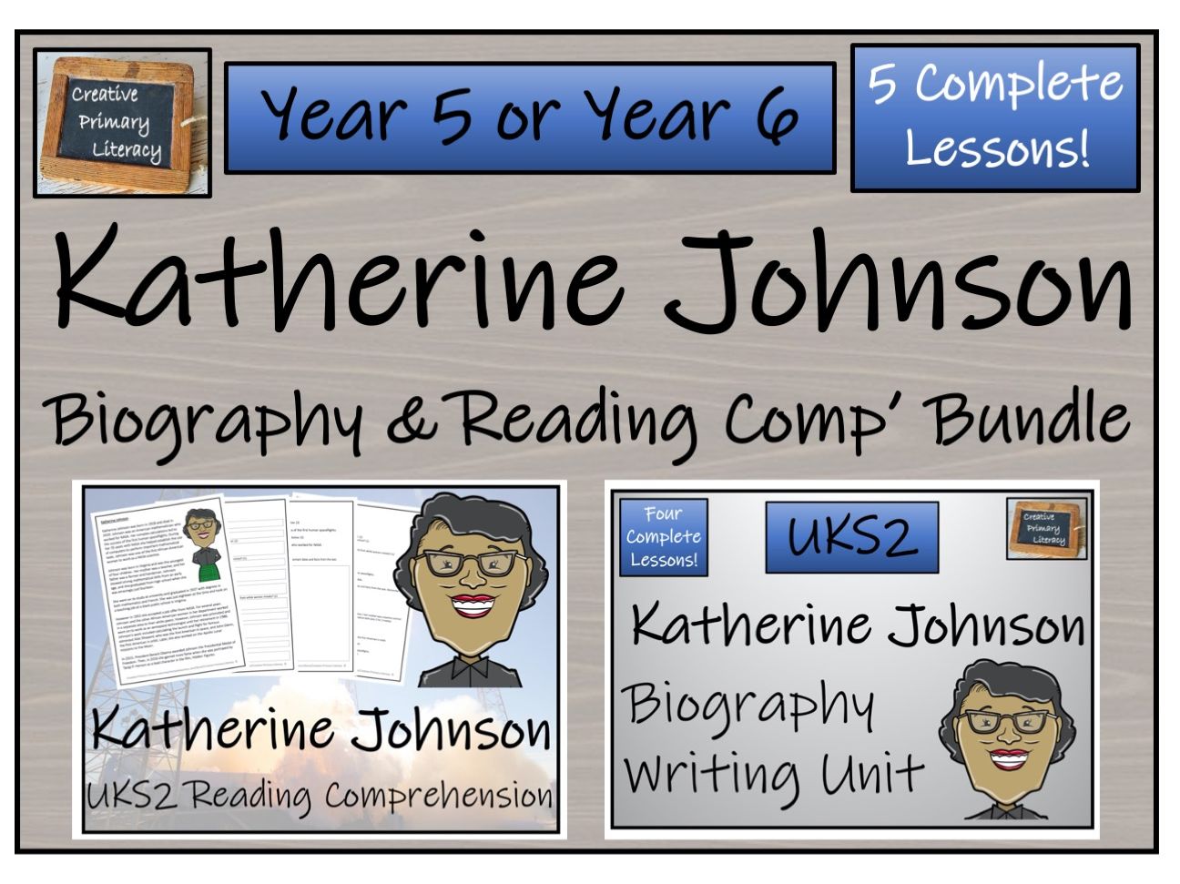 UKS2 Katherine Johnson Reading Comprehension & Biography Bundle ...