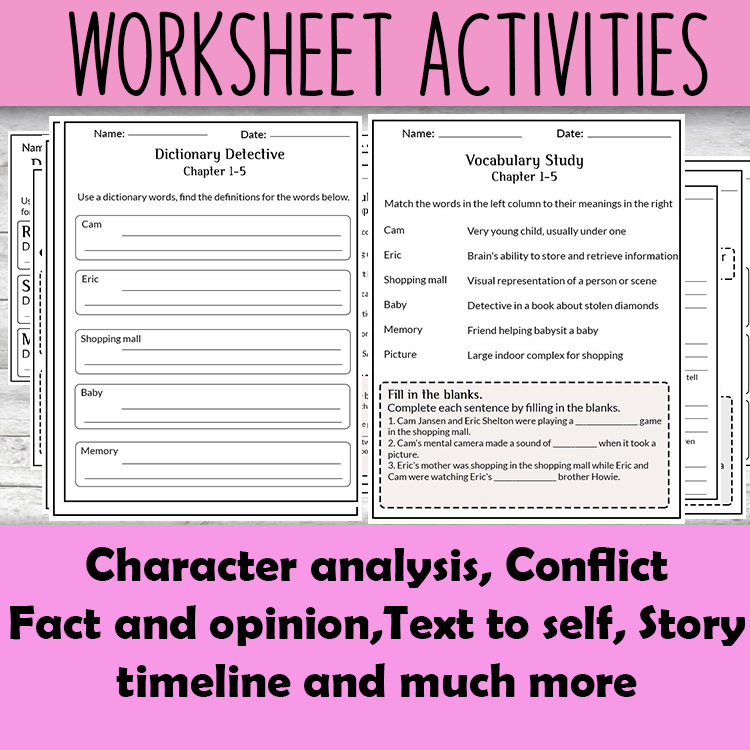 Cam Jansen and the Mystery of the Stolen Diamonds Novel Study ...