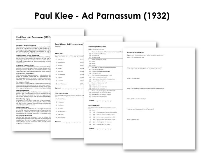 Paul Klee - Ad Parnassum (1932) | Teaching Resources