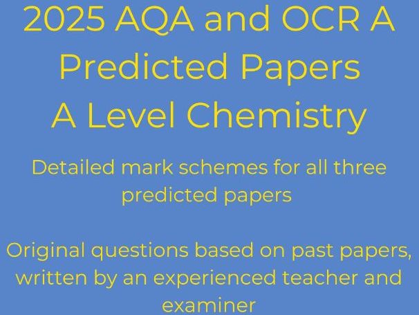 AQA A Level Chemistry 2025 Predicted Paper 1 | Teaching Resources