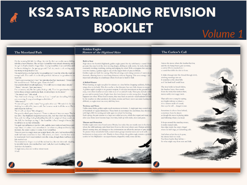 KS2 SATs Reading Revision Booklet (Year 6) | Volume 1 | Fiction, Non ...
