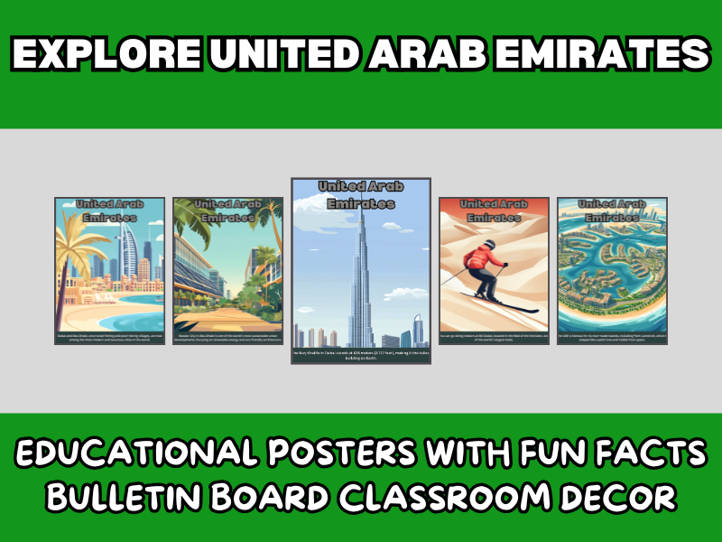 Explore United Arab Emirates Asia – Posters with Fun Facts | Bulletin ...