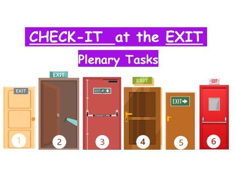 Plenary Exit Tickets for all subjects | Teaching Resources