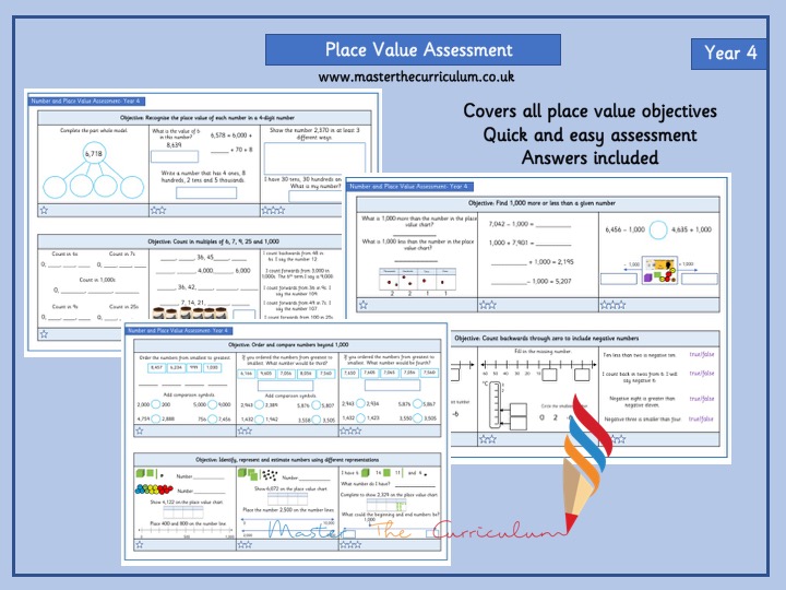Year 4 Place Value Assessment Teaching Resources