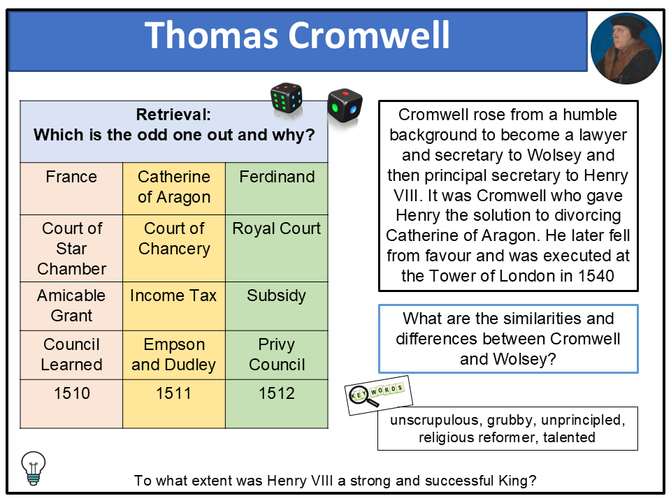 Thomas Cromwell rise to power | AQA A Level History | Teaching Resources