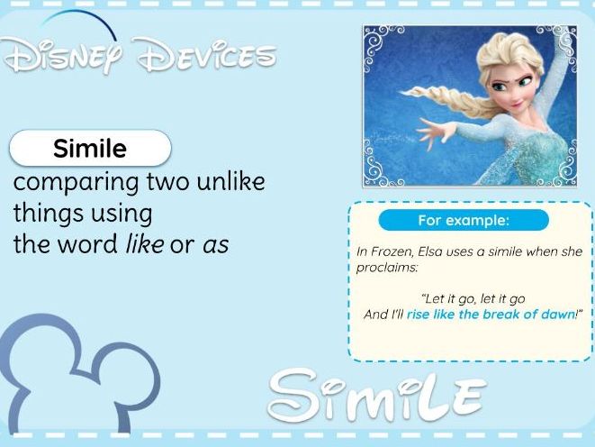 Literary Devices in Disney Display | Teaching Resources