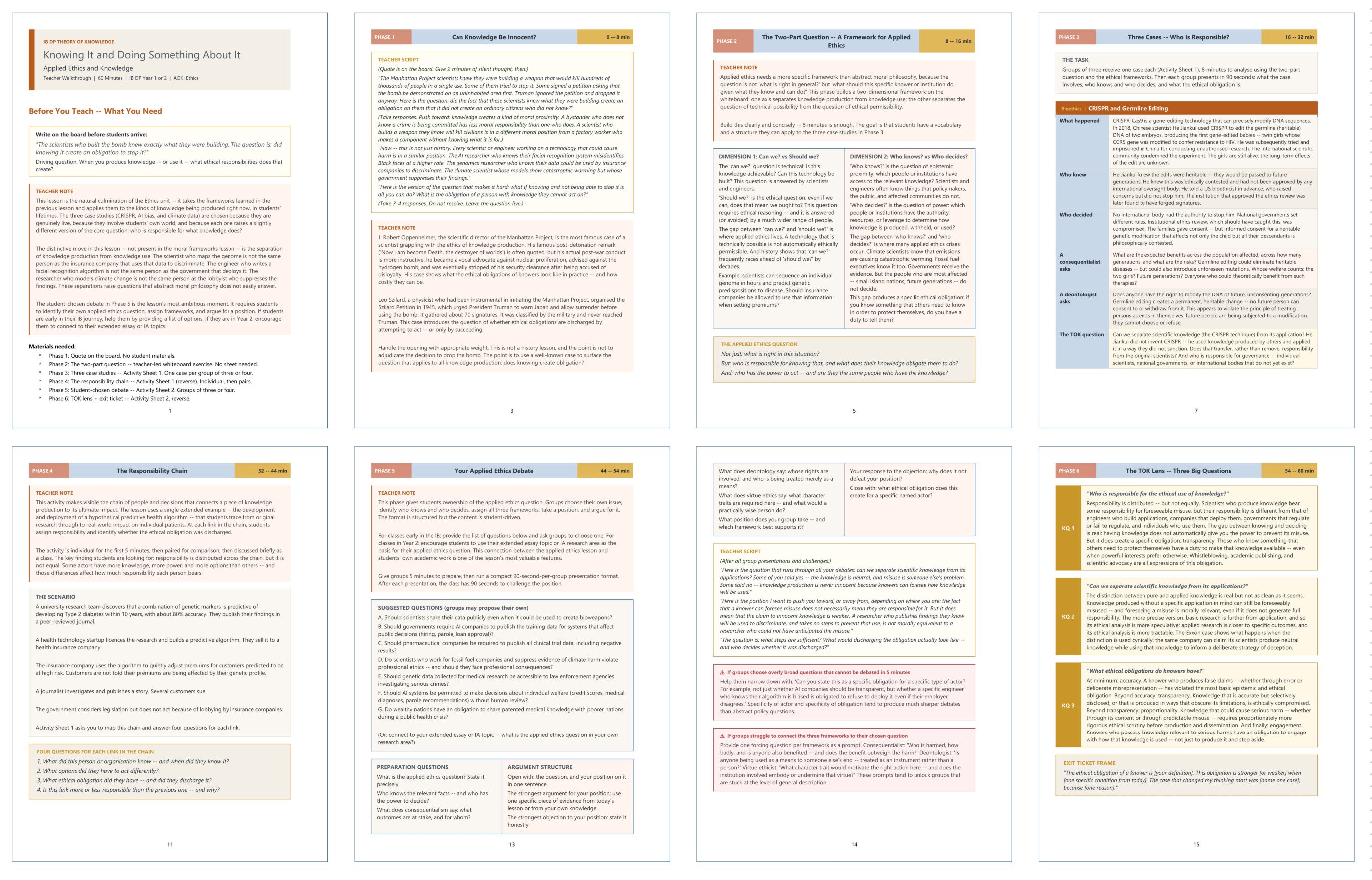 IB DP Theory of Knowledge (TOK): Applied Ethics and Knowledge – Full ...