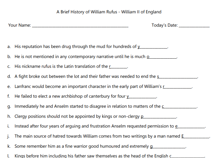 William II Biography Video. Differentiated questions | Teaching Resources