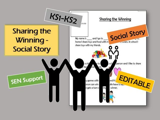 Social Story - Sharing the winning | Teaching Resources
