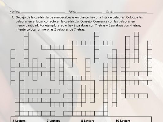 Grocery Shopping Framework Puzzle Spanish Worksheet | Teaching Resources