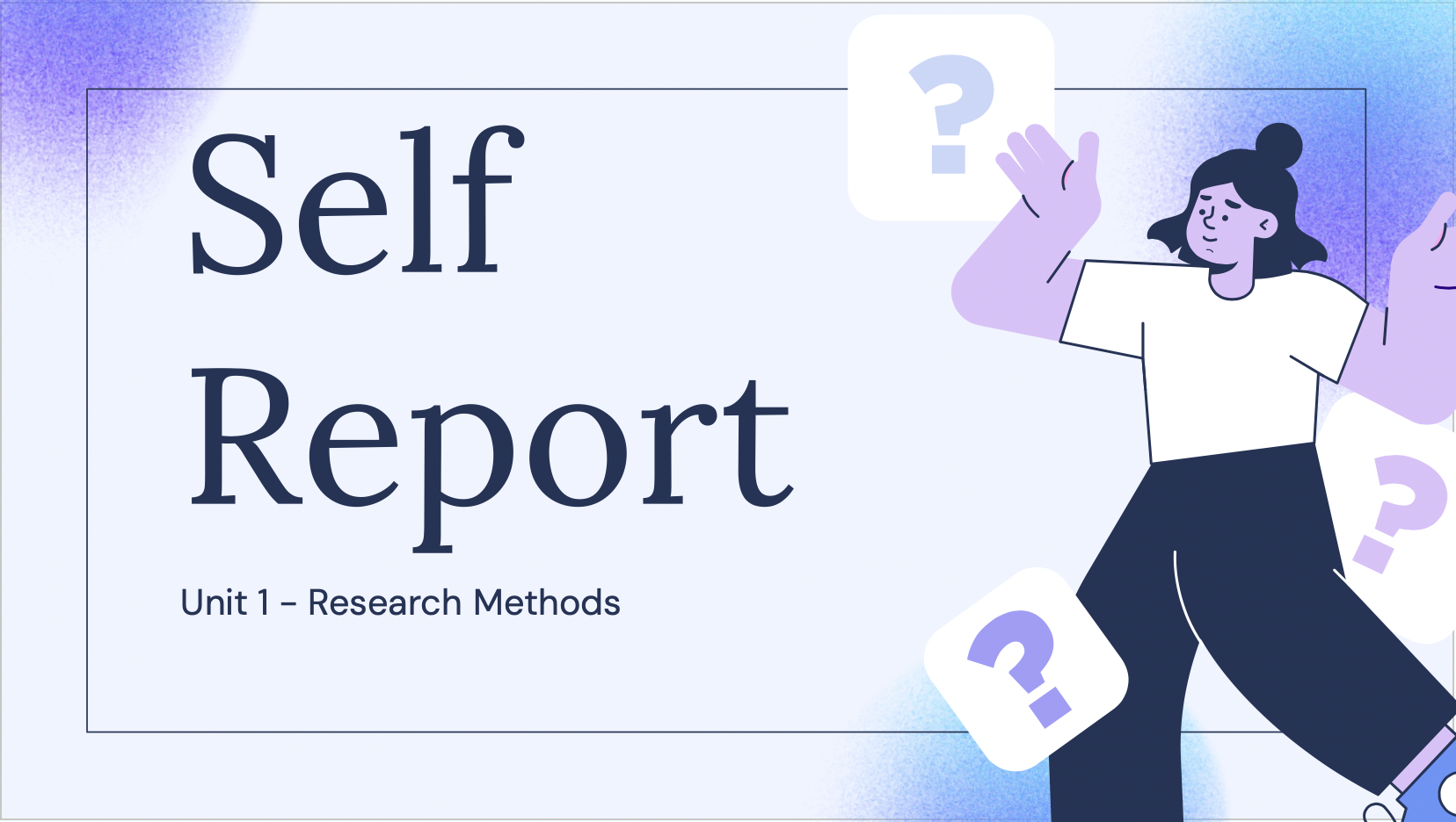 Self Report (OCR A Level Psychology) | Teaching Resources