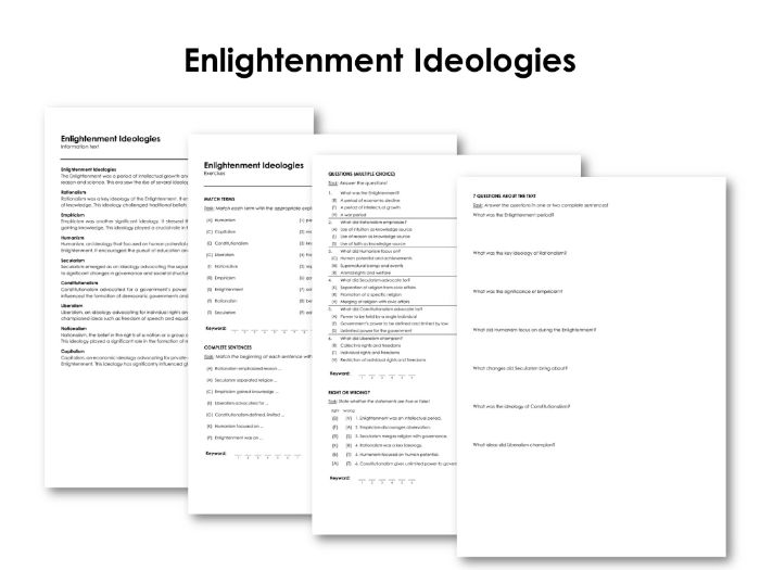 Enlightenment Ideologies | Teaching Resources