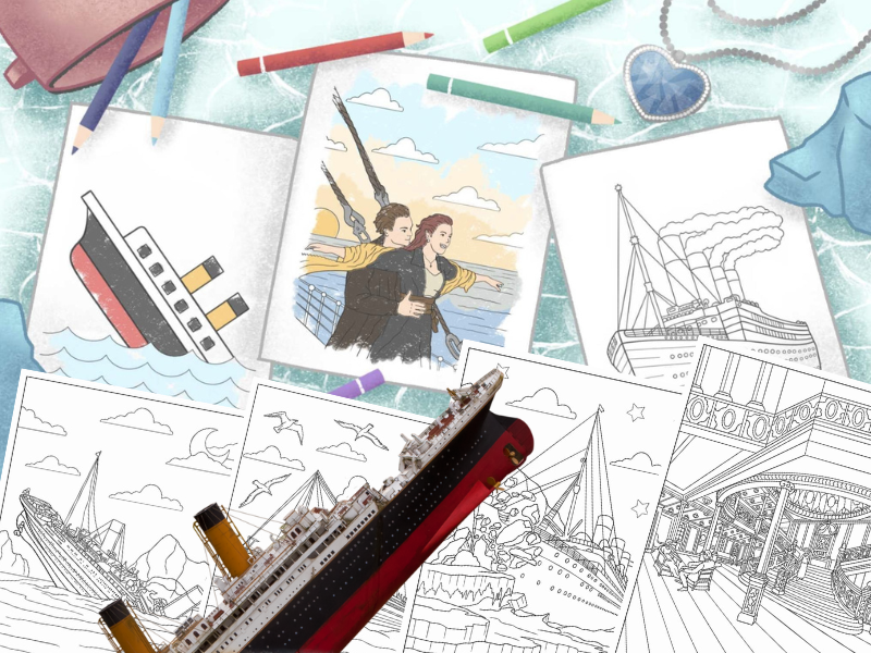 Titanic Coloring Pages Printable for Kids – Explore the Majesty and ...