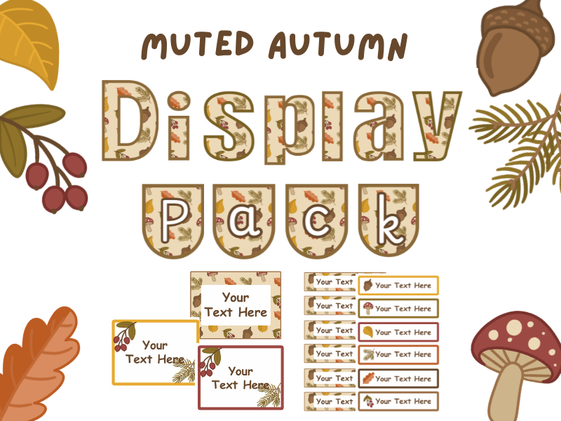 Muted Autumn | Classroom Decor Bundle | Teaching Resources