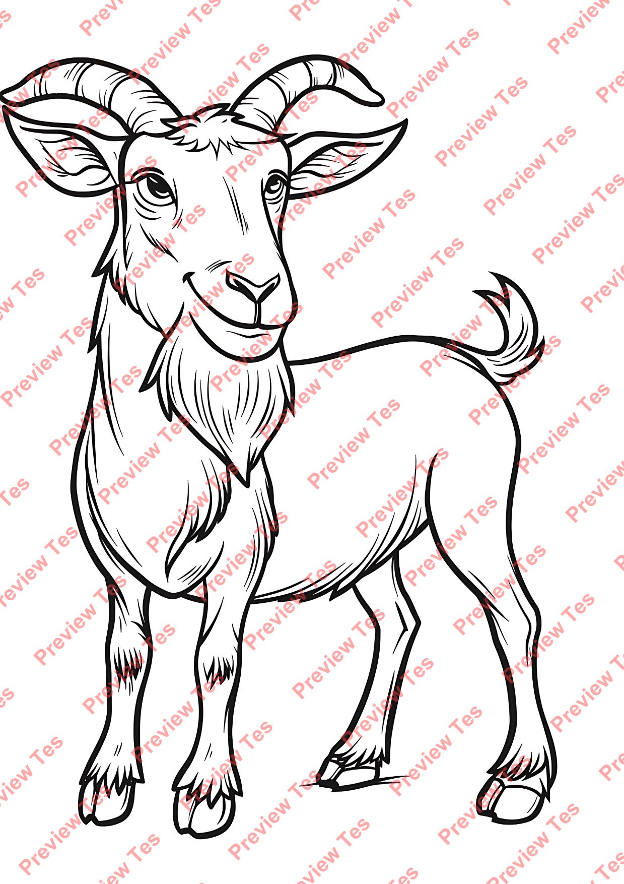 Goat Colouring Pages | 43 Farm Animal Colouring Sheets | Creative Art ...